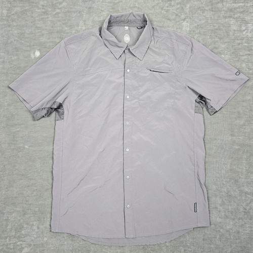 Club Ride Shirt Mens Medium Black Snap Up Short Sleeve Cycling Commuter ...