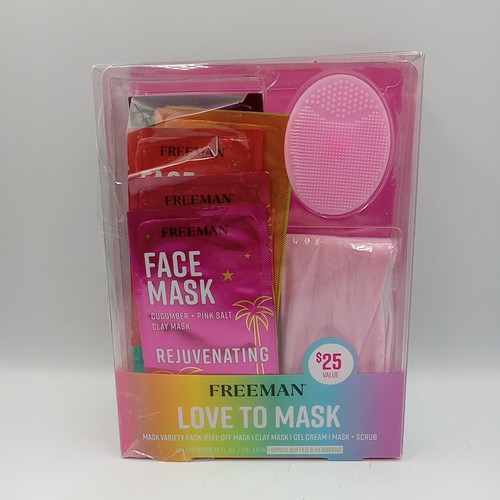 Freeman Facial Love To Mask Gift Set 12 Assorted Face Masks+Buffer ...