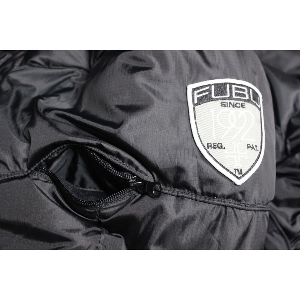 FUBU vintage Y2K men's full zip hooded down filled winter puffer snow ...