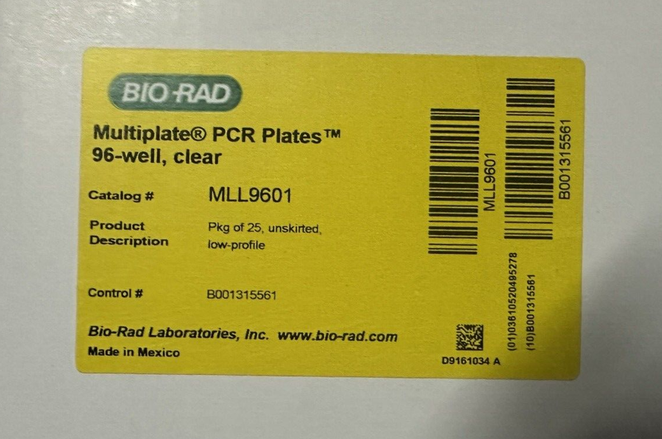 BIO-RAD Multiplate PCR Plates 96 Well Clear Plate Low Profile MLL9601 ...