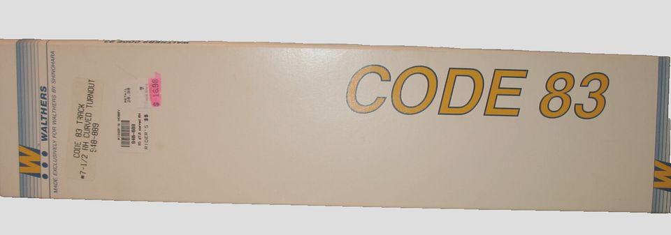 HO Scale Walthers 948-889 Code 83 Track 7 1/2" Right Hand Curved ...