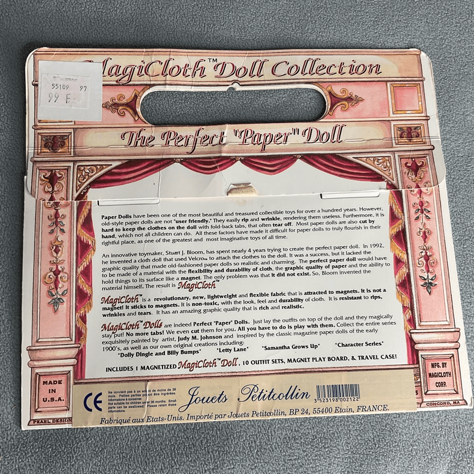 Vintage Magicloth Doll Collection 1995 Magnetic Paper Outfits Cloth | eBay