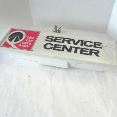 VINTAGE LIGHTED DISPLAY SERVICE CENTER SIGN TESTED WORKING 22" X 6" X 4 ...