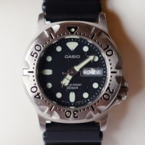 Casio MD-723 Diver’s Watch 200m Waterproof Vintage Men’s Mechanical Pre ...