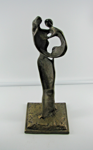 Vintage Bronze Mother and Child Hammered Abstract Sculpture | eBay