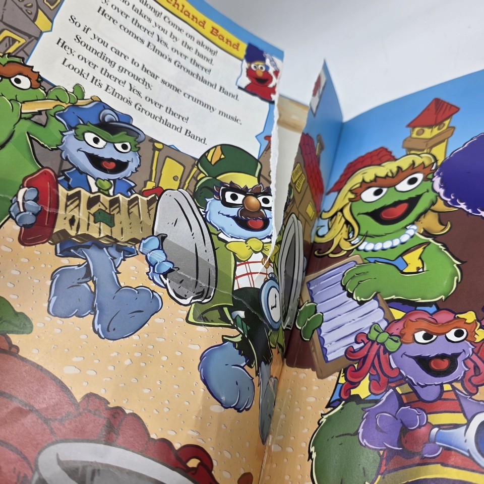 *READ Ripped* Vtg Elmo In Grouchland Play A Song Book 1999 Works New ...