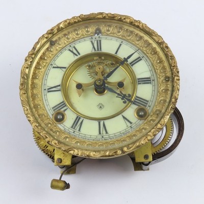 Ansonia 8 Day Time & Strike Mantle Clock Movement w/ Exposed Brocot ...