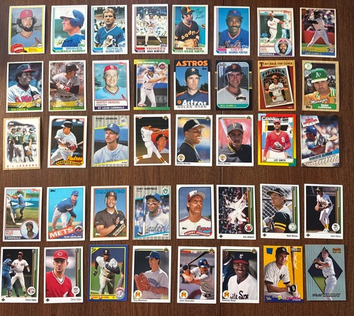 Lot of 40 Stars/HOF & Star Rookies; 1980-1999 Topps, UD, Fleer +; NM ...
