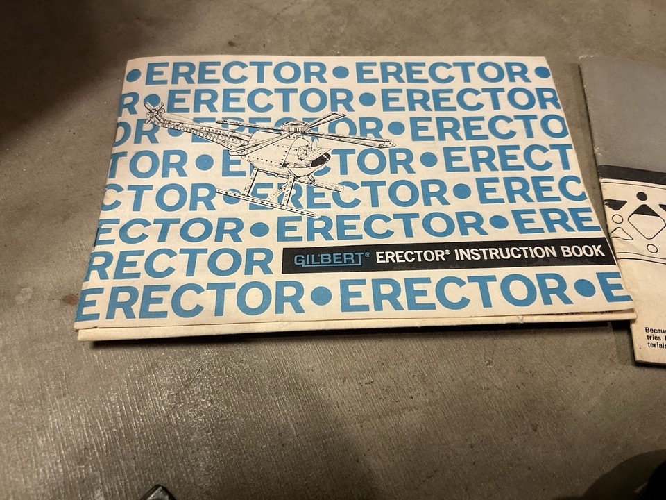 Vintage Gilbert Erector Set | Blue Toolbox, Working Transformer & Motor ...