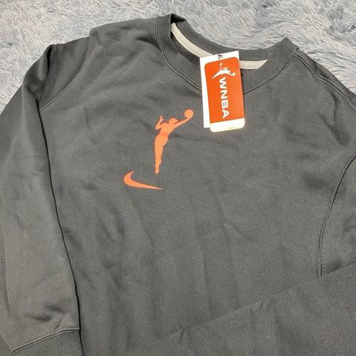 Nike Mens WNBA Long Sleeve Fleece Crewneck Sweatshirt Black Orange Sz M ...