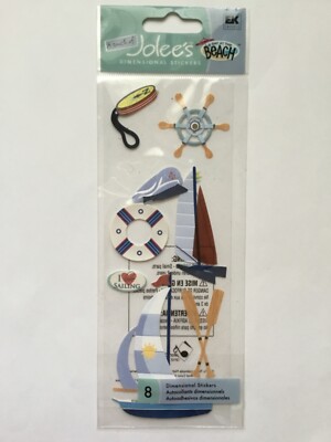 RARE Jolees SAIL BOAT Sailing Wheel Captain Life Preserver Scrapbook ...