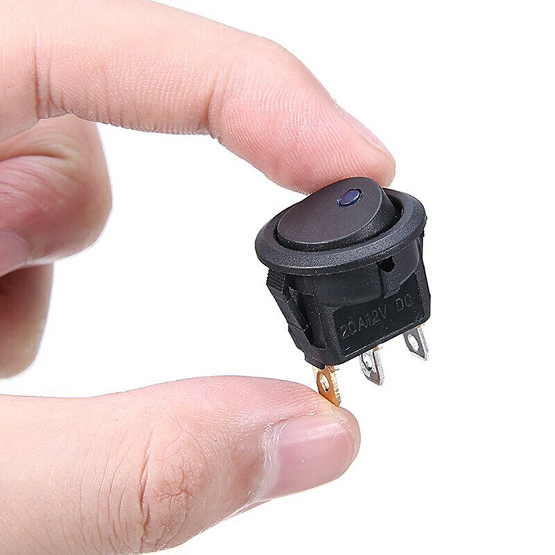 2PCS Waterproof Round Rocker Switch Automotive Round On/Off LED Toggle ...