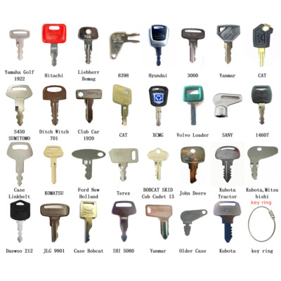 31pc Heavy Equipment Construction Ignition Keys for Yamaha Hitachi JD ...