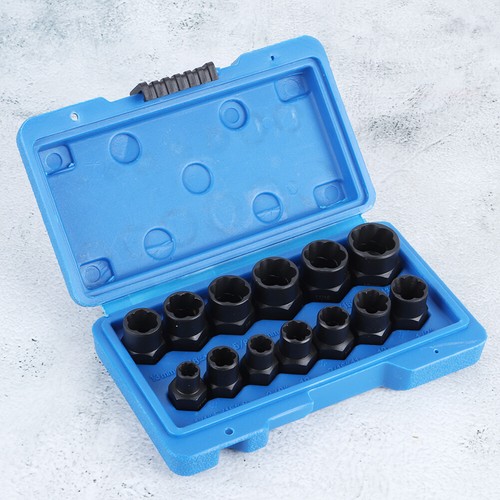 13Pcs/Set Impact Bolt Nut Removal Extractor Socket Tools For Wrench ...