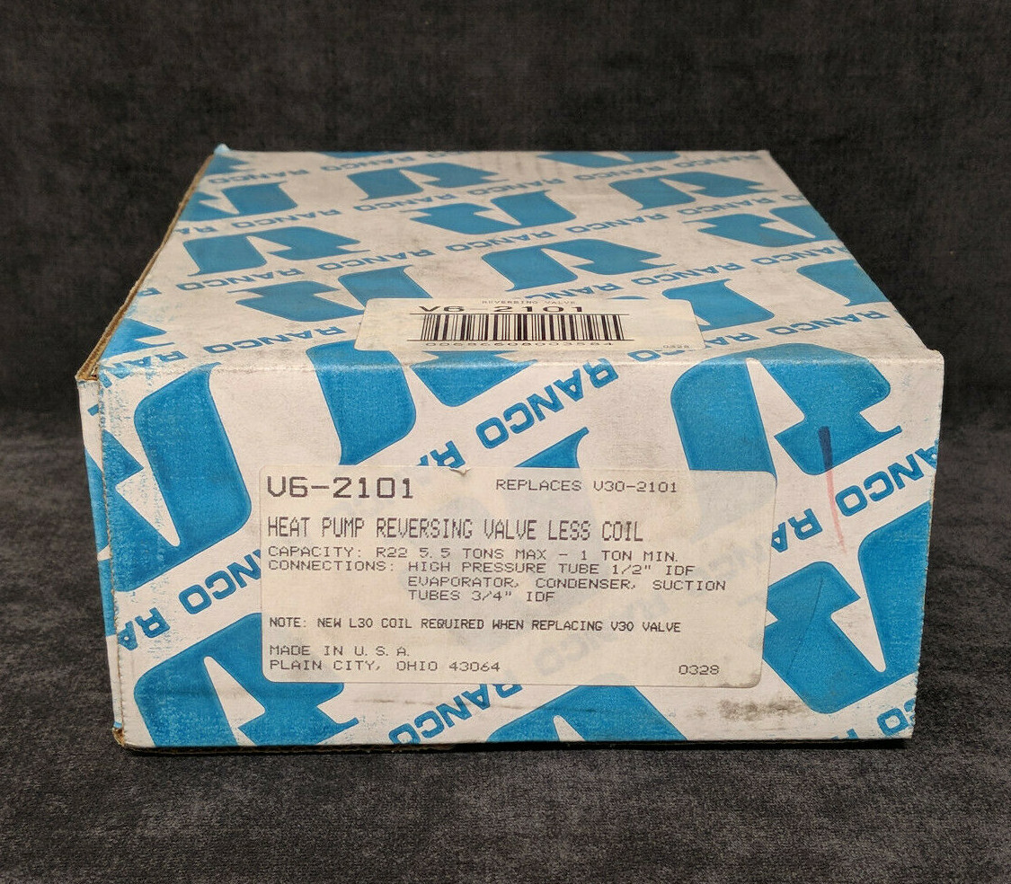 Heat Pump Reversing Valve Less Coil Ranco V6-2101 for sale online | eBay