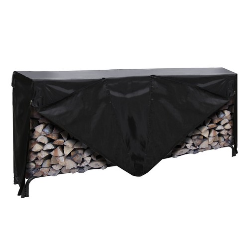 Lunatic Log Rack Cover 4FT or 8 FT Firewood Protection Wood Half Cord ...