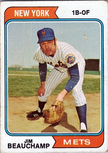 1974 Topps #424 Jim Beauchamp New York Mets Low Grade | eBay