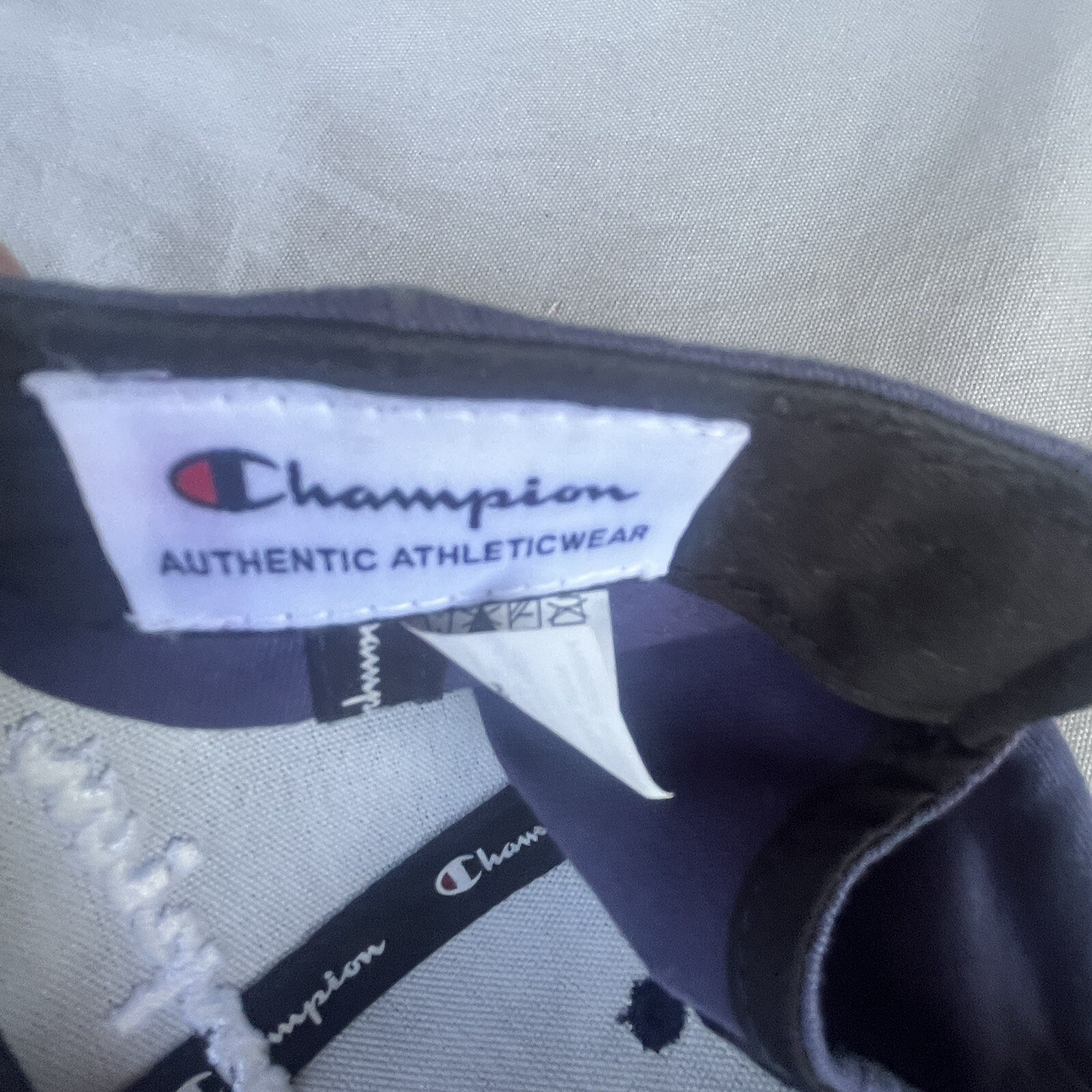 Champion Baseball Cap Navy Puff Letters Navy White Red Adjustable ...