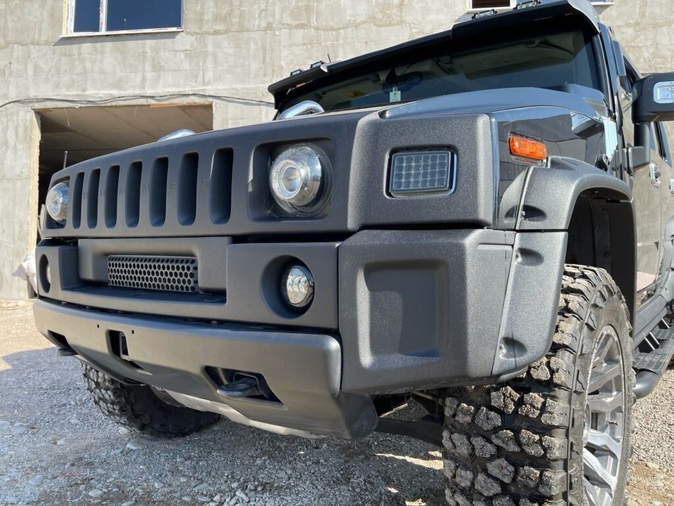 Hummer H2 Front Grille | Black | Painted | OE | Fiberglass | 1 Piece ...
