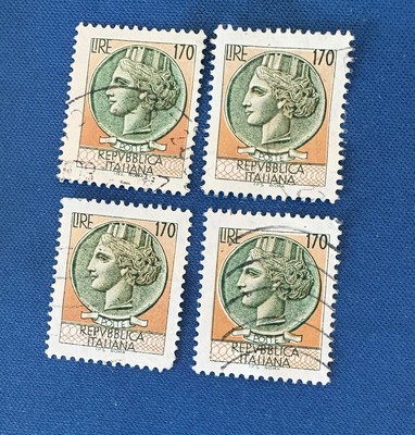 Repvbblica Italiana 170 Lire Stamp With Watermark | eBay