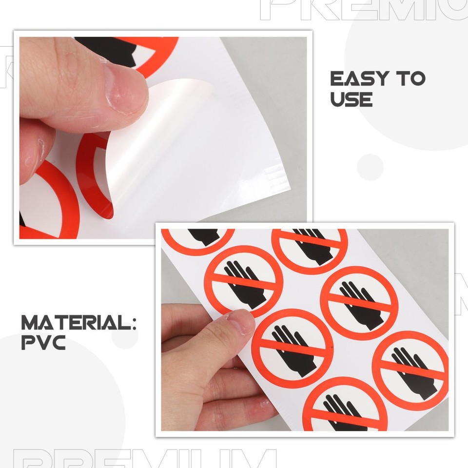 Security Sign Safety Warning Sticker Adhesive Not Touch Stickers Do | eBay