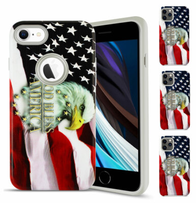 For Apple iPhone - American Eagle Armor PC Rugged Commuter Impact Cover ...