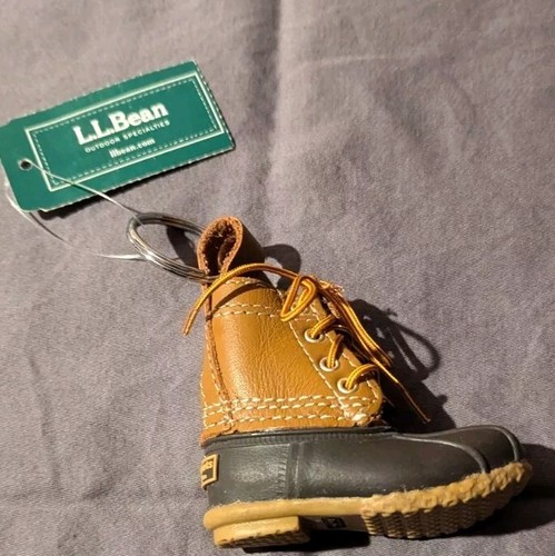 LL Bean Boot Keychain Iconic Original Duck Boot Leather & Rubber NWT | eBay