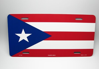 PUERTO RICAN PUERTO RICO FLAG METAL CAR NOVELTYLICENSE PLATE AUTO TAG ...