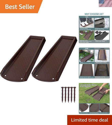 Heavy-Duty Water Drainage Gutter Splash Block, 24" Extender with PE ...