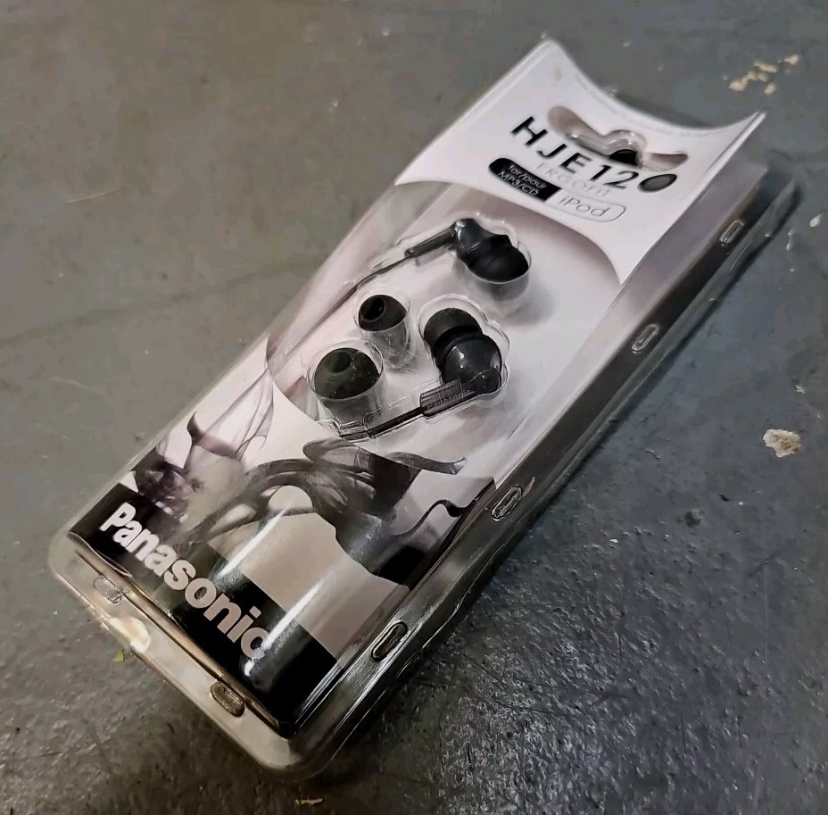 NEW Panasonic RP-HJE120 ErgoFit Earbud Headphones Ergonomic Hold Design ...