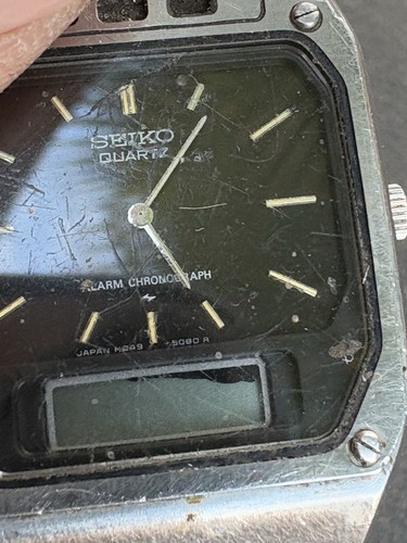 Vintage 1981 Seiko H249-5069 Ana Digi Lcd Mens Alarm Chronograph Watch ...