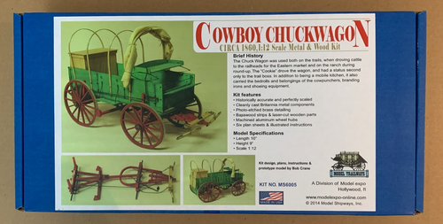 Cowboy Chuckwagon c1860 - Model Trailways Wood Model kit –MS6005 -Scale ...