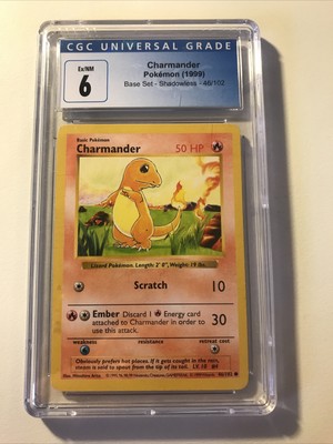Charmander Shadowless Base Set CGC 6 | eBay