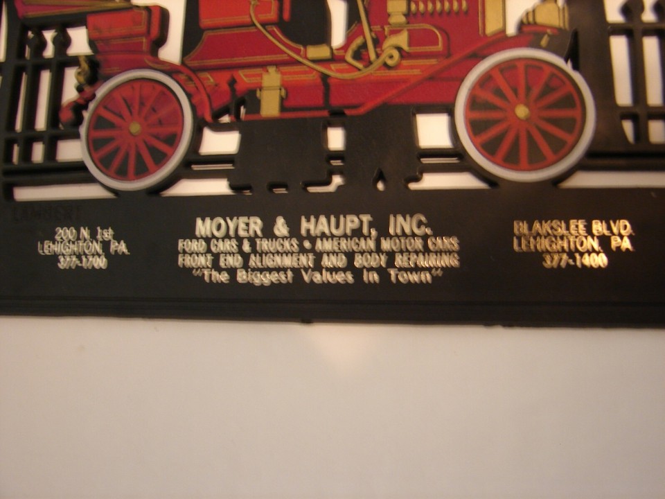 Vtg Plastic Calendar Top Moyer & Haupt Motors Ford American Motors ...