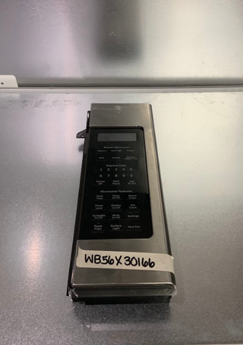 GE OEM WB56X30166 MICROWAVE STAINLESS STEEL CONTROL PANEL NEW OPEN BOX ...