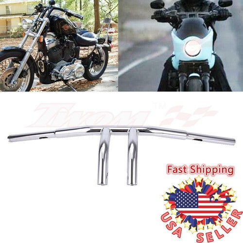 1-1/4" Fat T-Bars Handlebars 8" Rise Drag Bars For Harley Dyna Softail ...