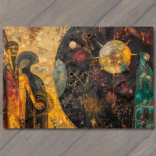 11x17" Alien God Civilization Religious Deity Ceremony Sacred Ritual ...