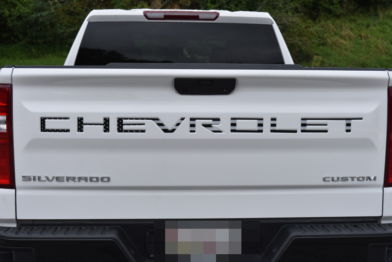 2019-2024 Chevrolet Silverado 1500 2500 3500 Black Flag Tailgate Letters