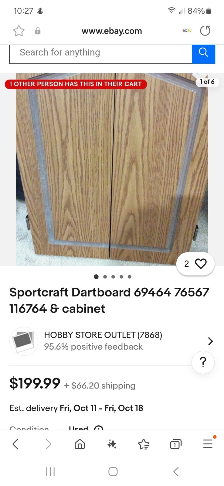 Sportcraft Electronic Dartboard with Cabinet | eBay