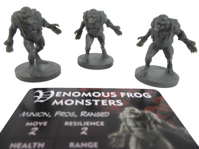 HELLBOY: The Board Game 3x VENOMOUS FROG MONSTER Minis & Card NEW!! | eBay