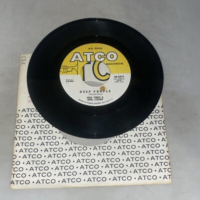 NINO TEMPO & APRIL STEVENS DEEP PURPLE / I'VE BEEN CARRYING..45 RPM ...