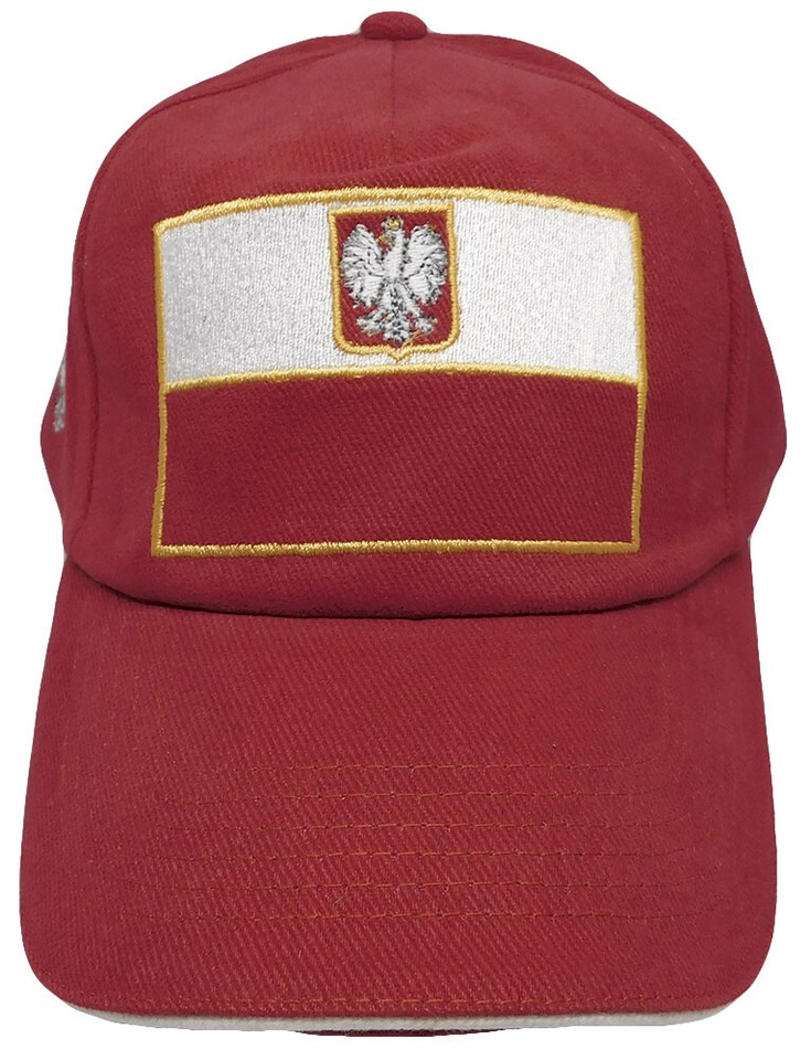 Poland Polska Eagle Flag Red baseball hat cap 3D embroidered RUF | eBay