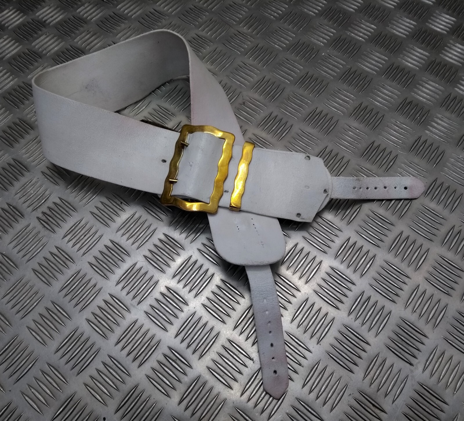 Buff Leather Strap Household Cavalry Cross Belt Including Brass Buckles ...