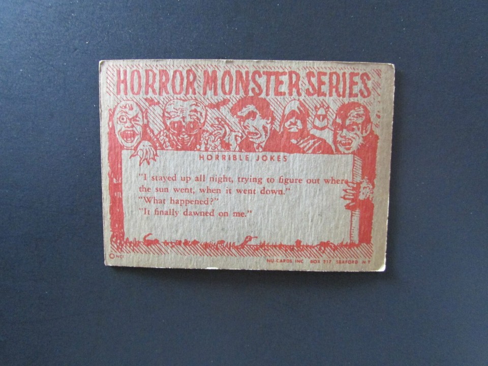1961 Nu-Card Horror Monsters Card #52 The Mummy's Curse | eBay