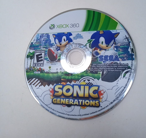 Microsoft Xbox 360 Sonic Generations Disc Only-No case or manual-Tested ...