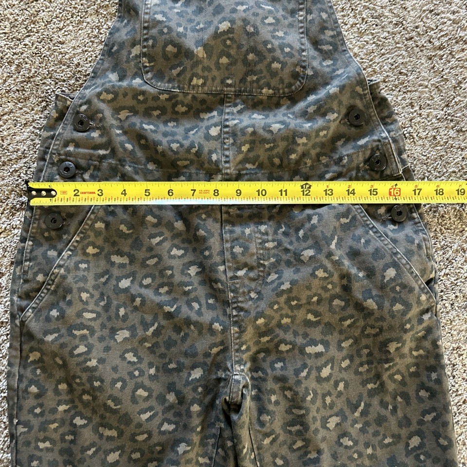 Fox Racing Woman’s Flat Track Leopard Animal Print Denim Overalls Size ...