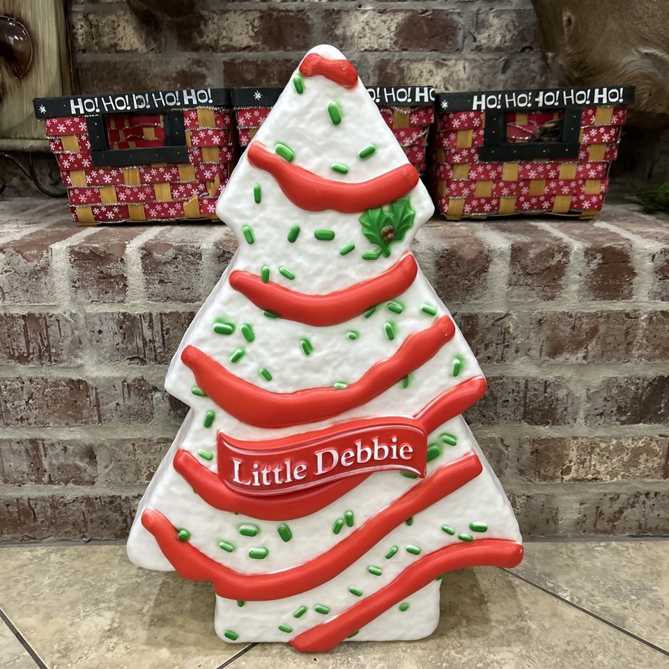 NEW Little Debbie Christmas Tree Cake Blow Mold LED Lighting 22 Inches ...