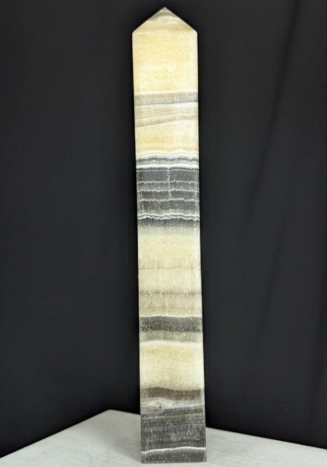 Banded Calcite Tower Large Crystal Tall Big Point Gemstone Mineral ...