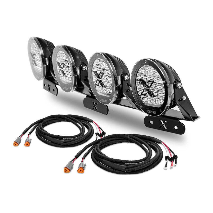 Project X 44" Bumper Mount 60000lm 4 LED Combo Light Kit for 21+ Bronco ...