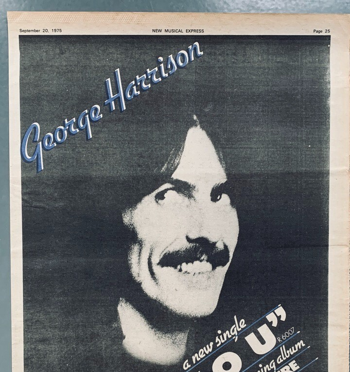 GEORGE HARRISON 1975 vintage POSTER ADVERT YOU Beatles EXTRA TEXTURE | eBay